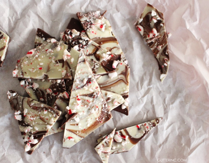 Marbled Peppermint Bark {Recipe} - Glitter, Inc.