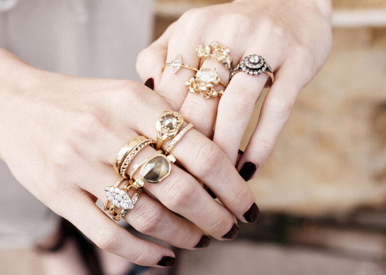 Cool Spotting: Layering Stacks of Chunky Rings - Glitter, Inc.