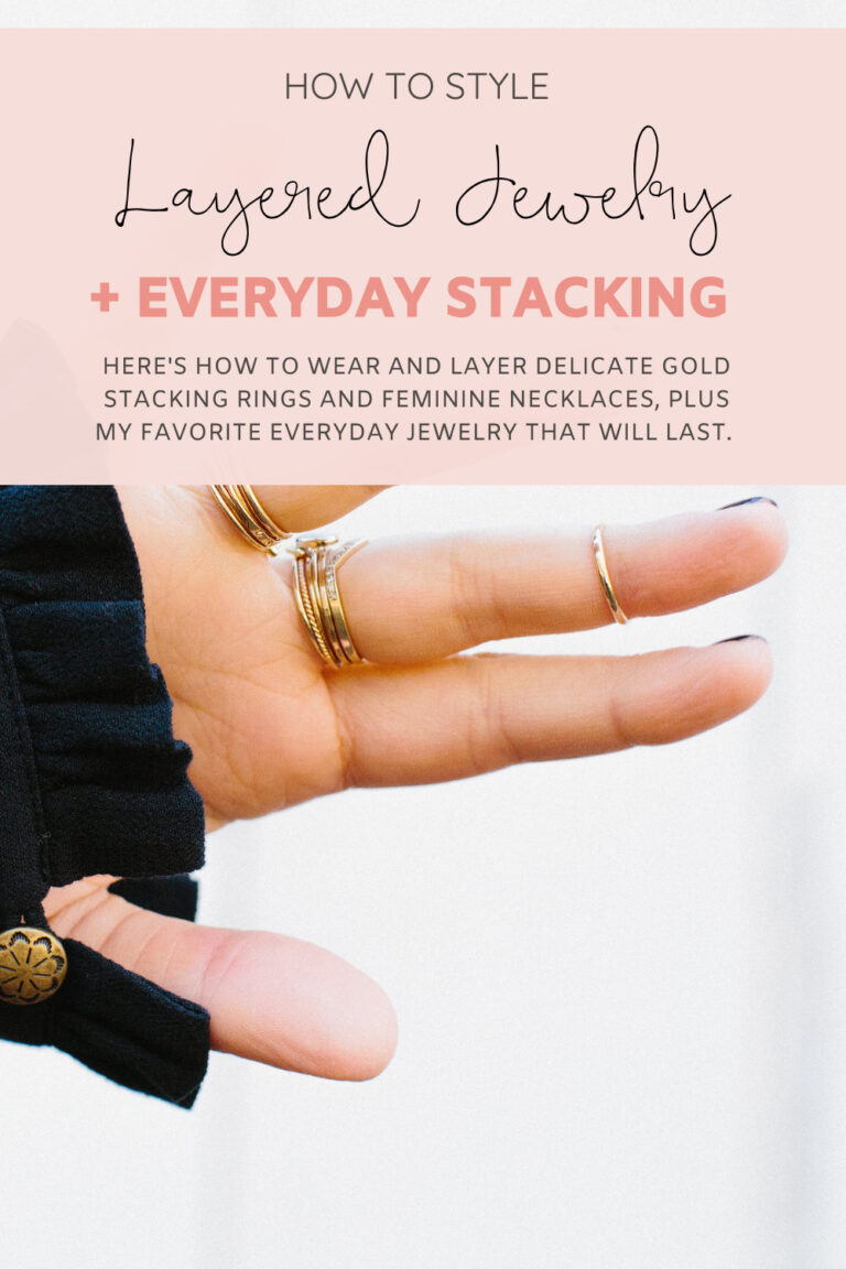 How to Layer Delicate Gold Rings and Necklaces and The Everyday Jewelry ...