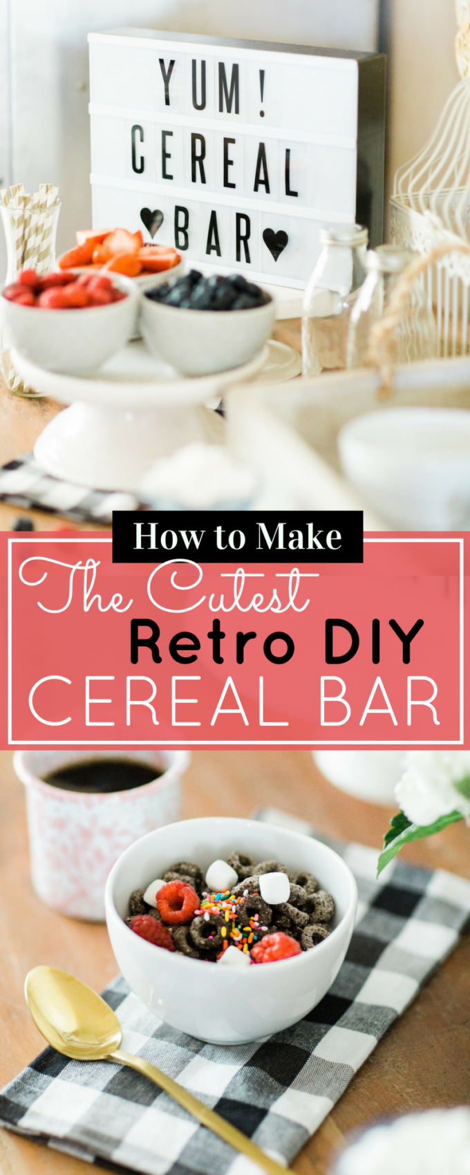 How to Put Together a DIY Retro Cereal Bar - Glitter, Inc.