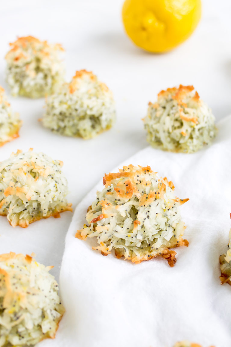 Lemon Poppyseed Coconut Macaroons Recipe - Glitter, Inc.
