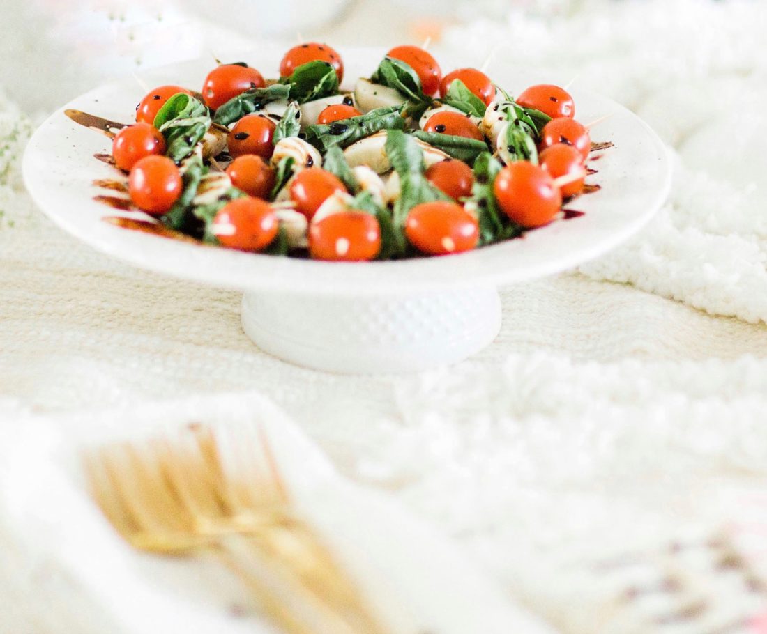 Simple Caprese Skewers With Balsamic Glaze – A Perfect Appetizer ...