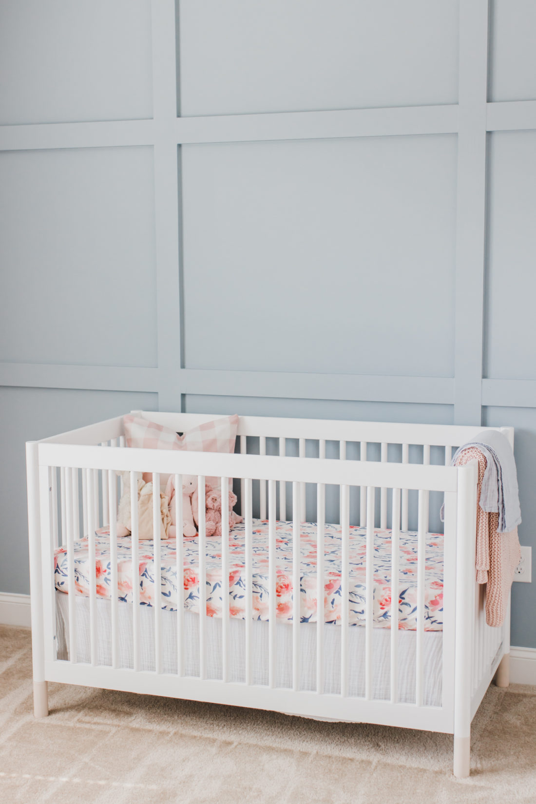 A Beautiful Baby Girl’s Nursery in Blue and Blush Tones - Glitter, Inc.