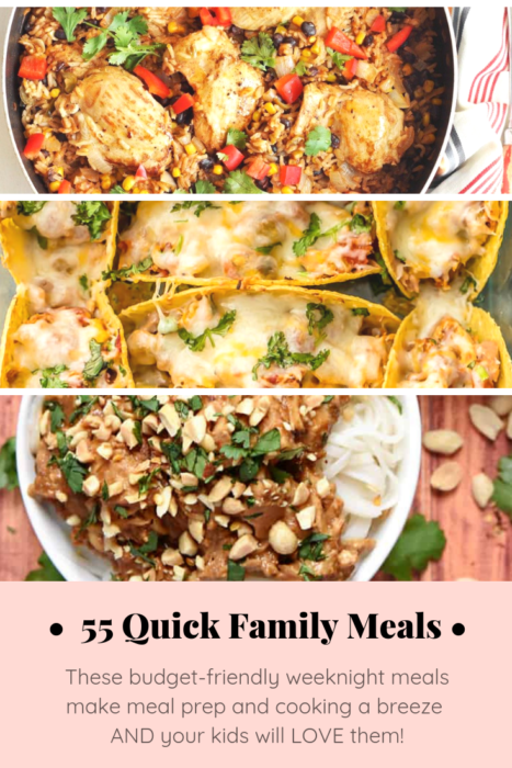 55 Quick Family Meals on a Budget - Glitter, Inc.