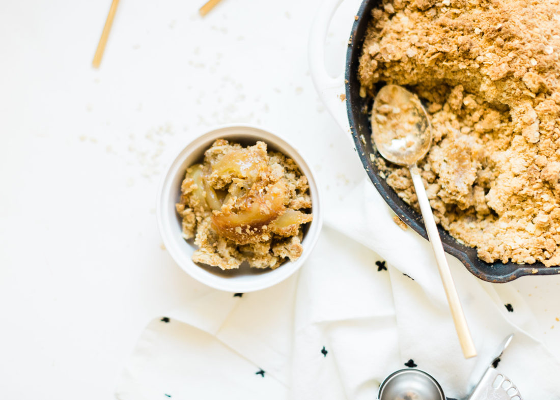 Our Favorite Perfect Skillet Apple Crumble - Glitter, Inc.