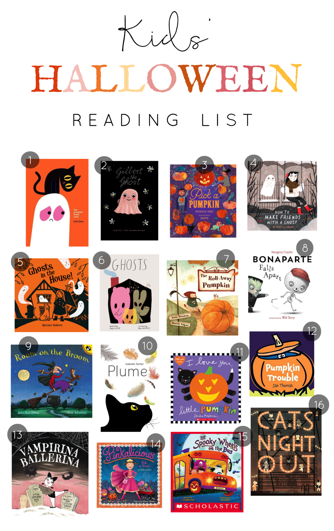 Halloween Reading List: 16 Not So Spooky Books for Kids - Glitter, Inc.