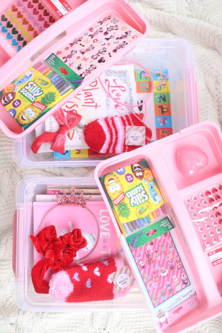 DIY Valentine’s Day Kids Gift Basket Storage Boxes - Glitter, Inc.