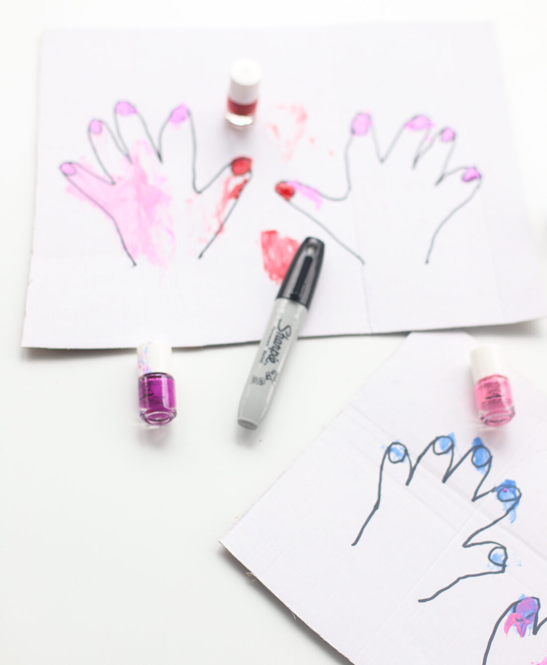 Kids Cardboard Manicure Activity - Glitter, Inc.