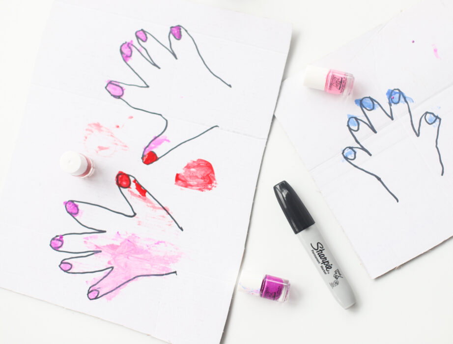 Kids Cardboard Manicure Activity - Glitter, Inc.