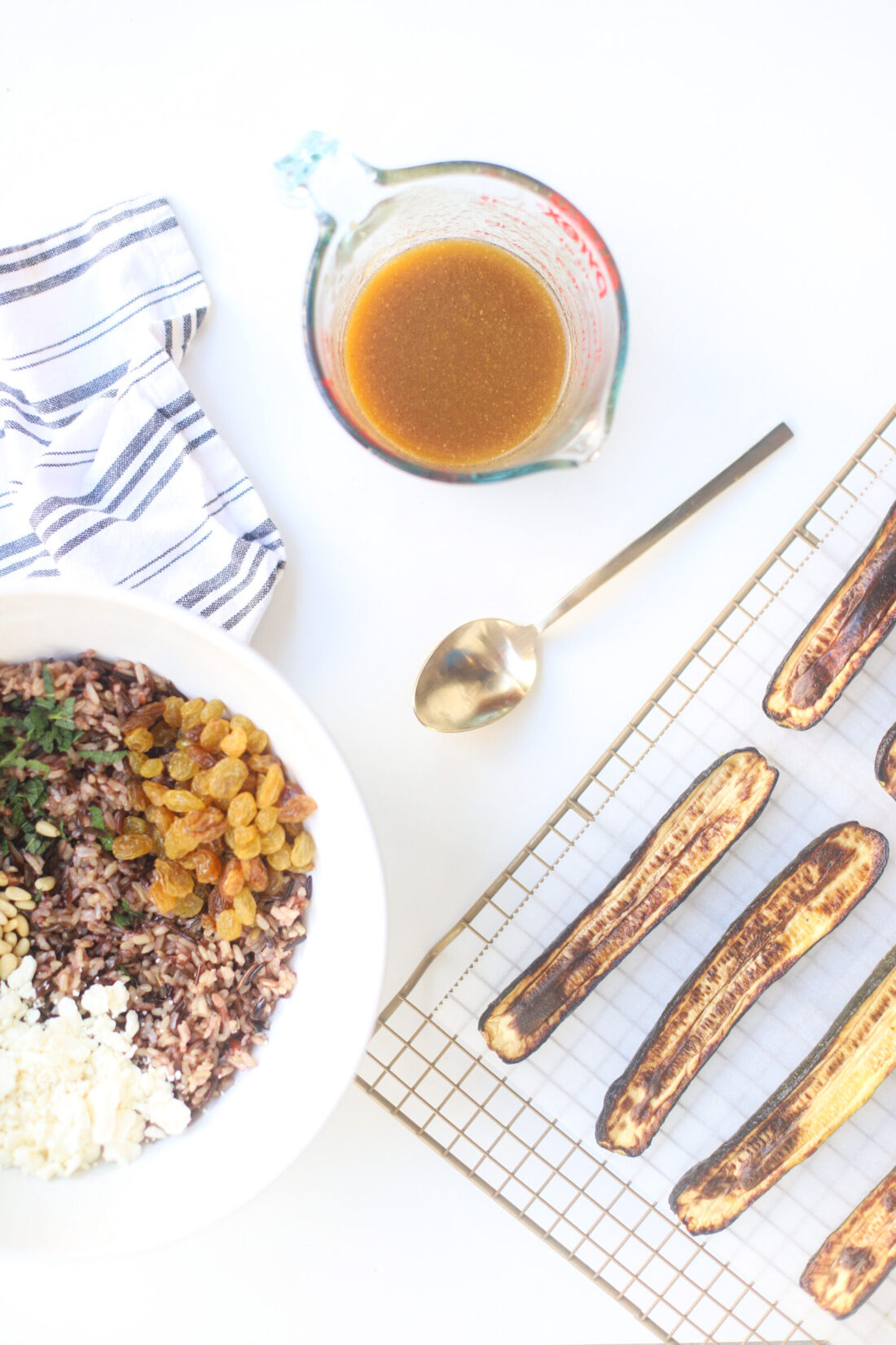 Mediterranean Grilled Zucchini Boats Stuffed with A Delicious Wild Rice ...