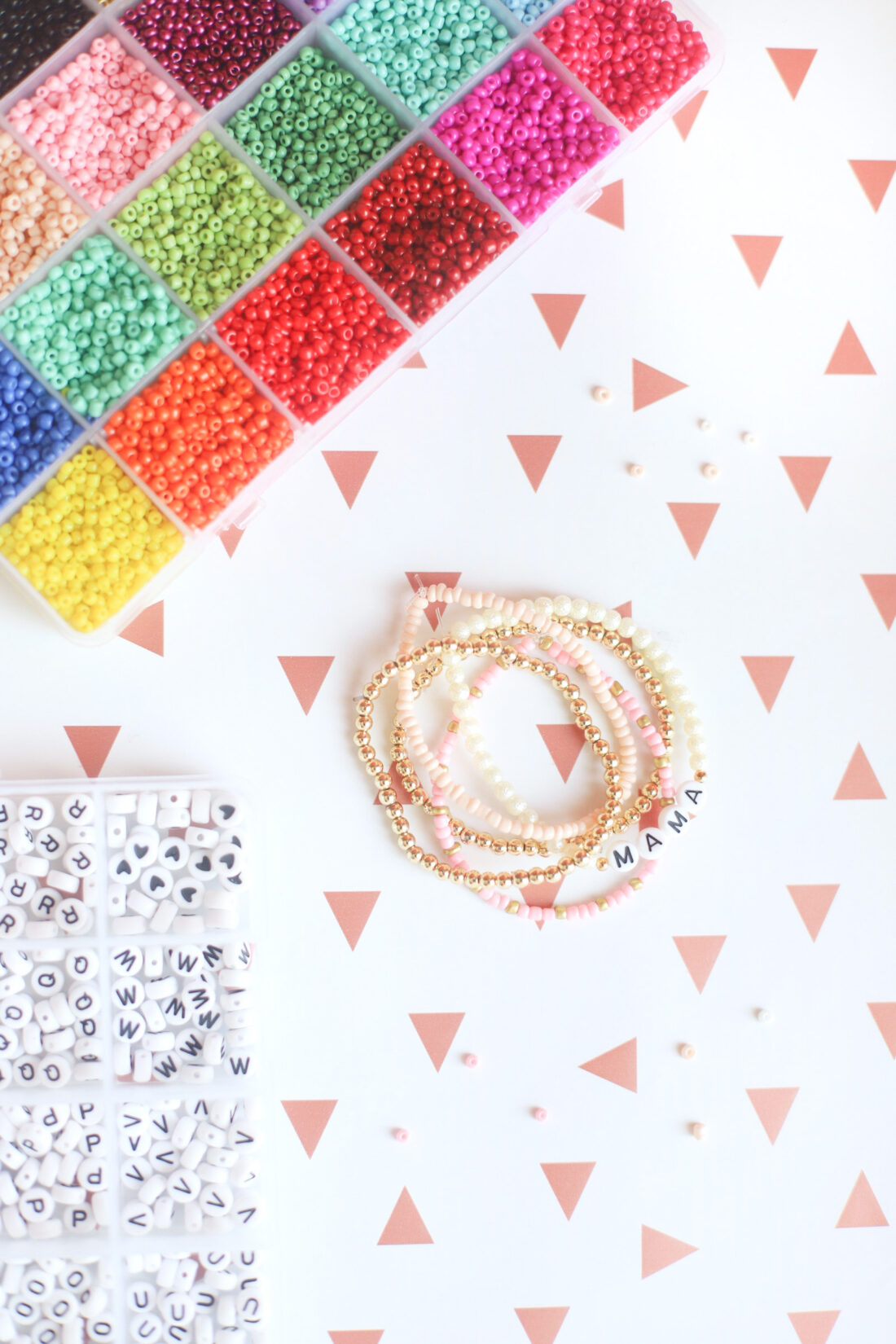DIY Gold Bead Letter Bracelets (The Perfect Gift To Send Via Snail Mail ...