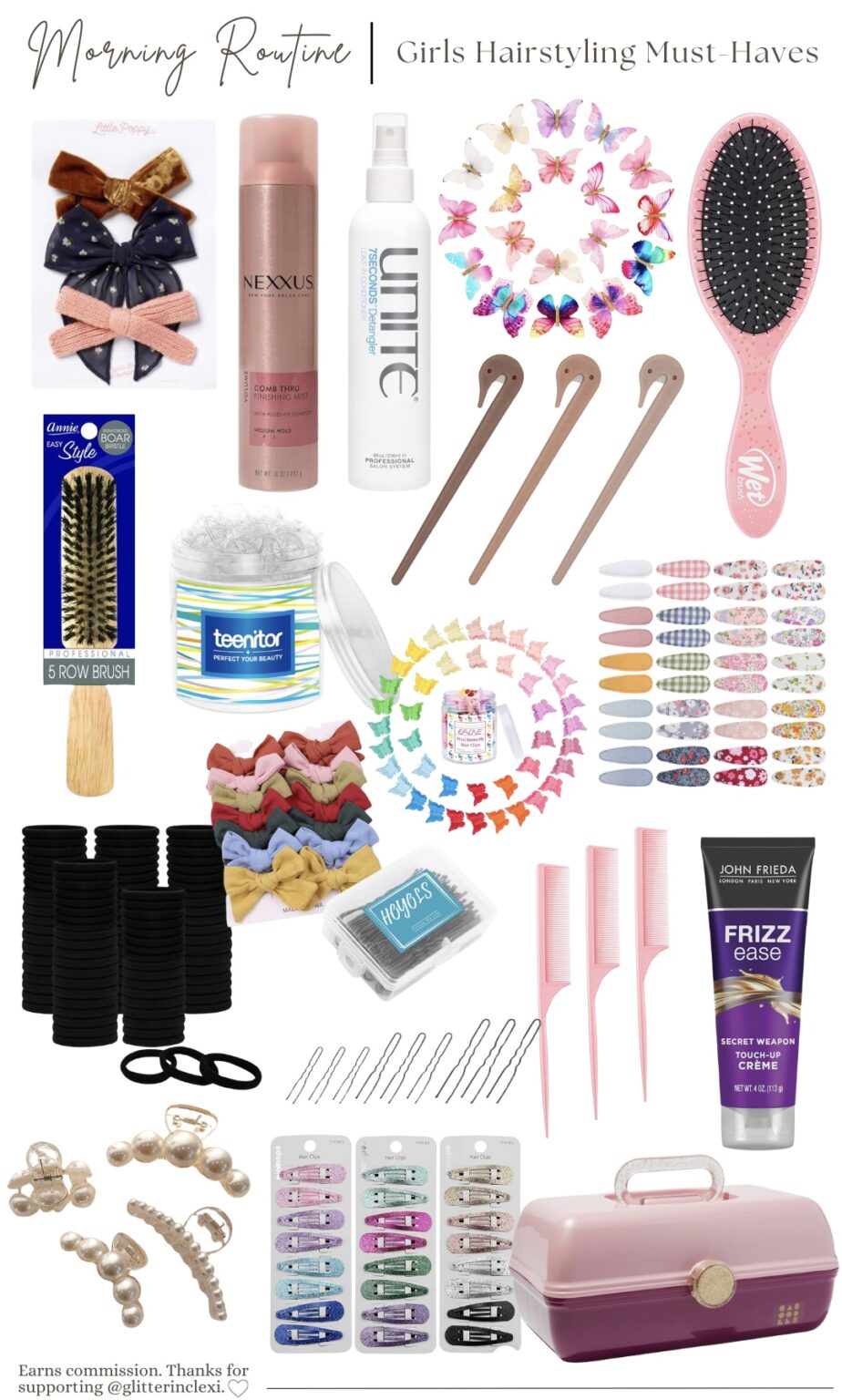 Morning Hair Routine DIY Hairstyling Box With Three Girls - Glitter, Inc.