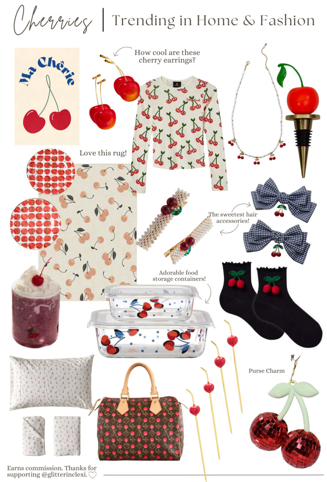 Trending in Home & Fashion: Cherries and Cherry Prints - Glitter, Inc.