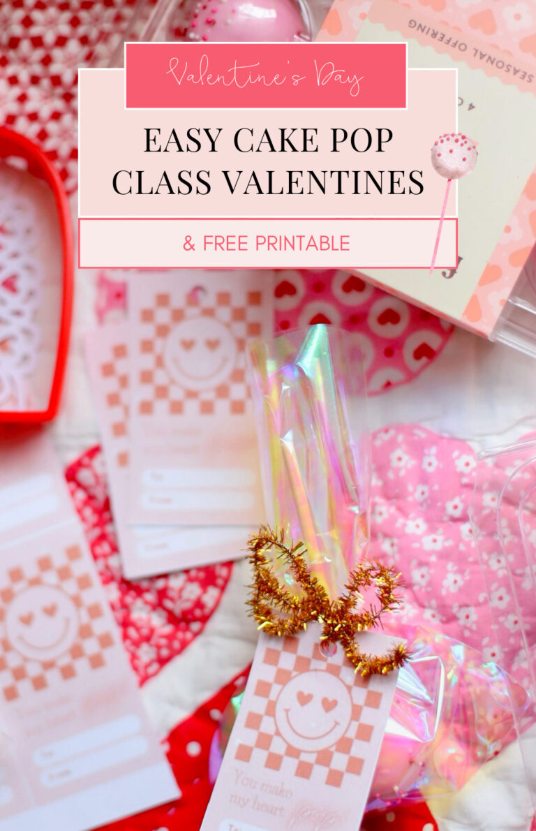 Cake Pop Class Valentines with Free Printable - Glitter, Inc.