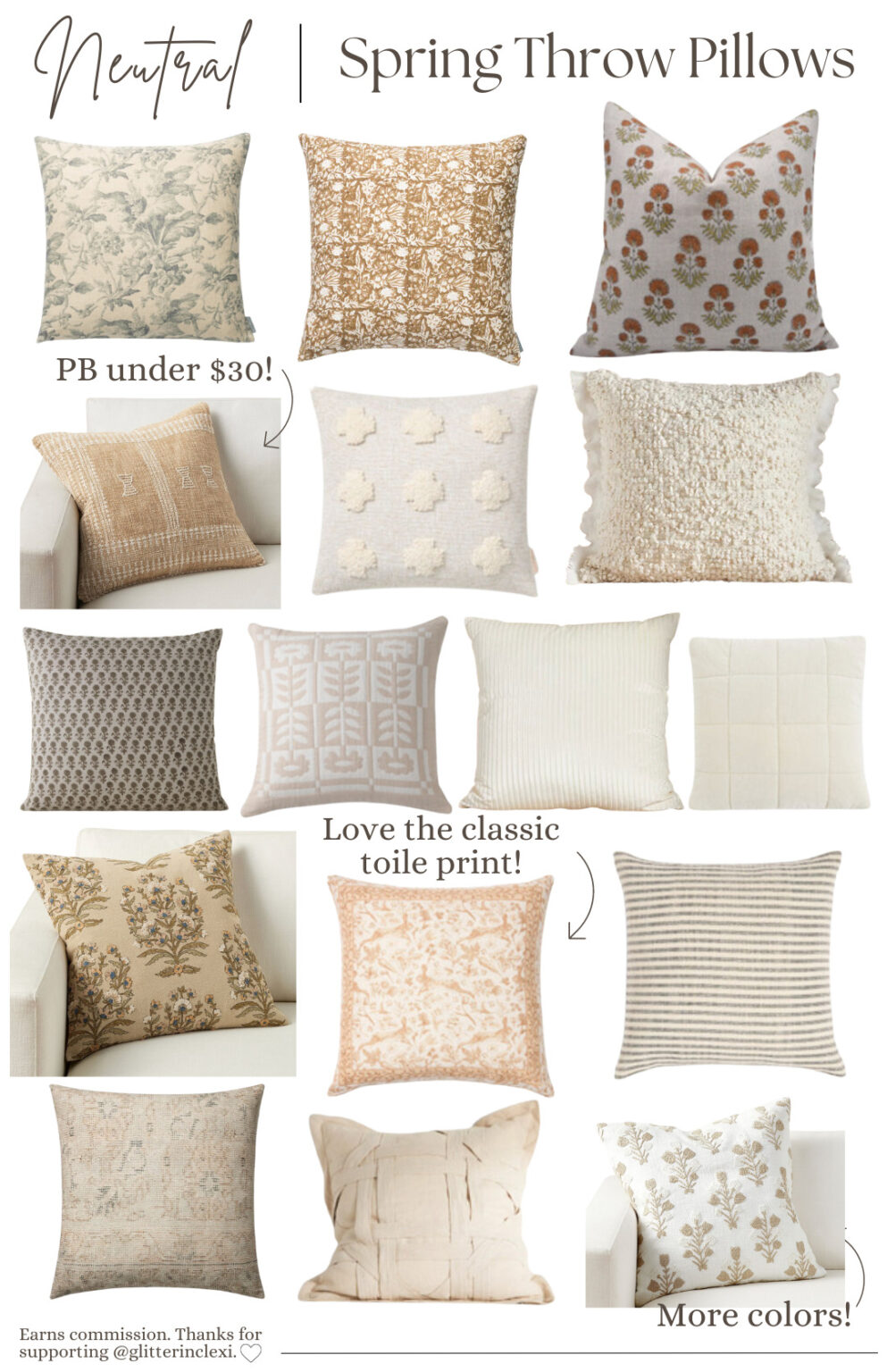16 Neutral Throw Pillows (Perfect for Spring and Summer!) - Glitter, Inc.
