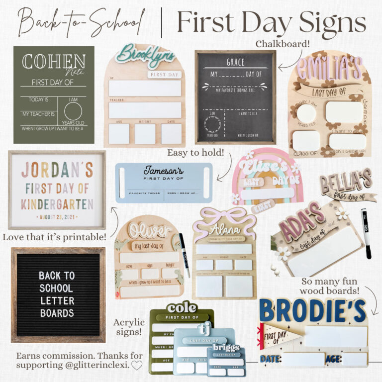 The Cutest First Day of School Signs - Glitter, Inc.