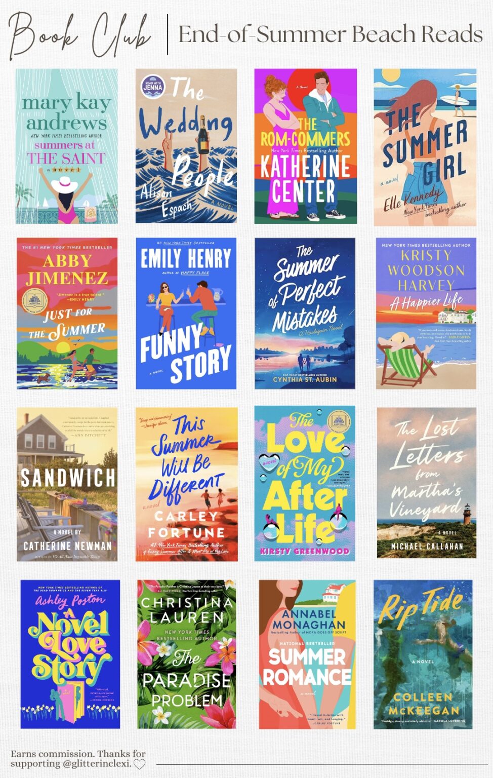 15 New End-of-Summer Beach Reads - Glitter, Inc.