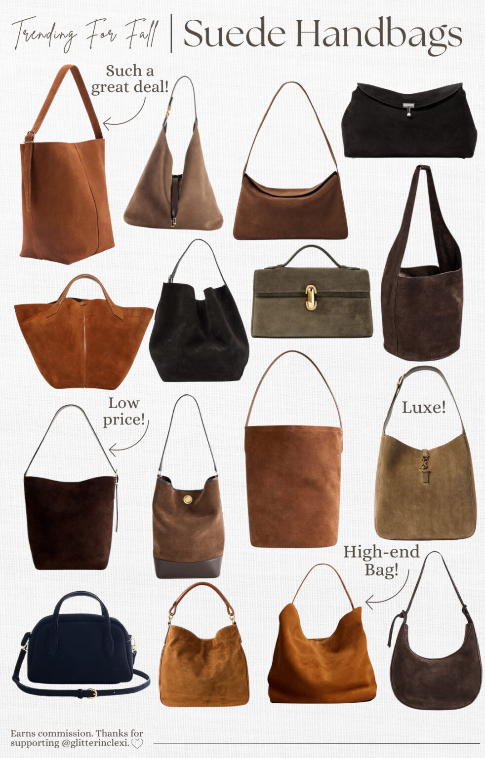 Trending for Fall: Suede Bags - Glitter, Inc.
